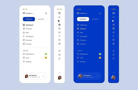移动端APP小程序侧栏导航的UI设计-火星时代资讯